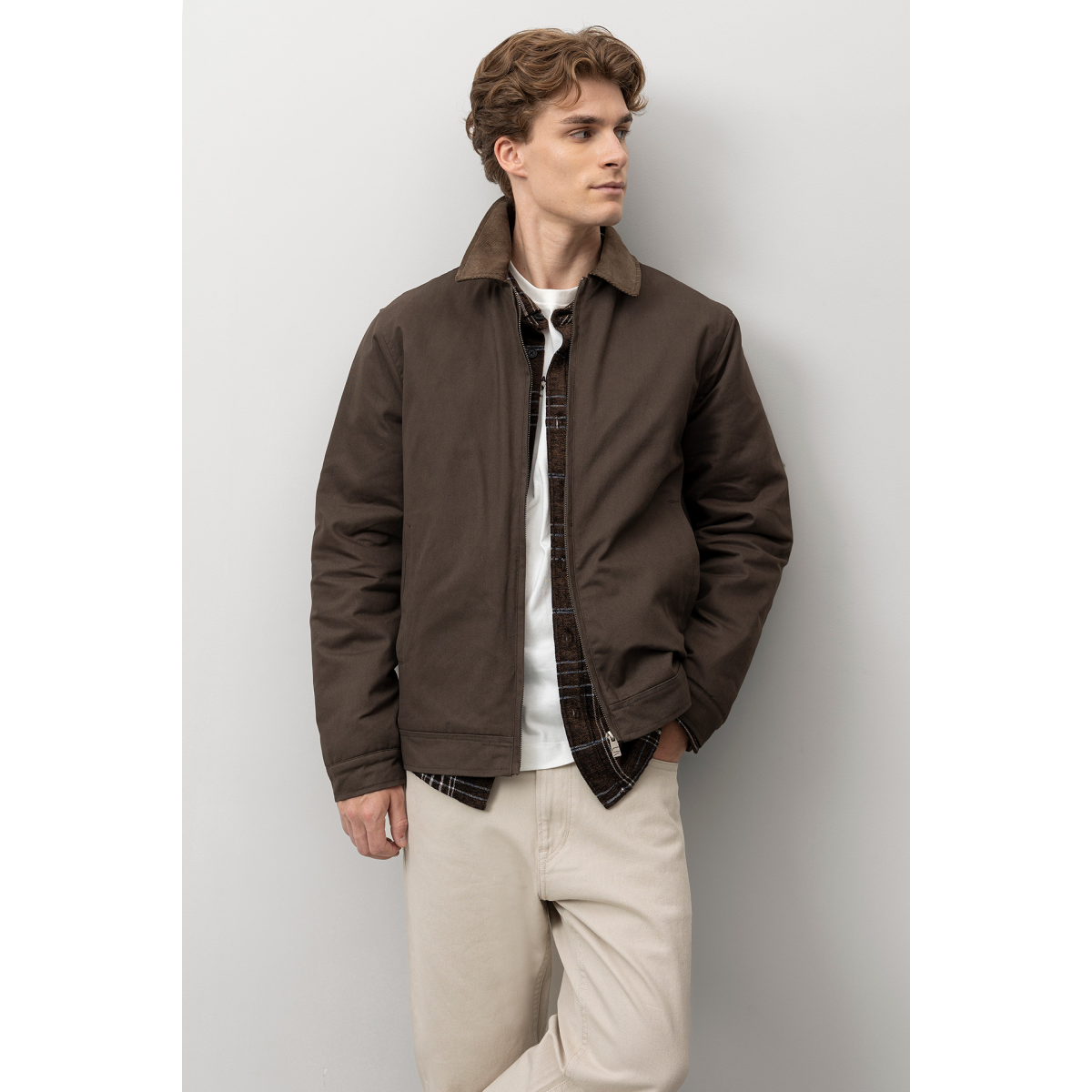 Brown Short Jacket - 71012572_218 - Vilanova